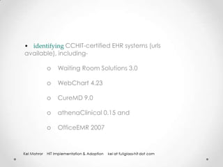 HIT Concierge | PPTX | Healthcare Industry | Industries