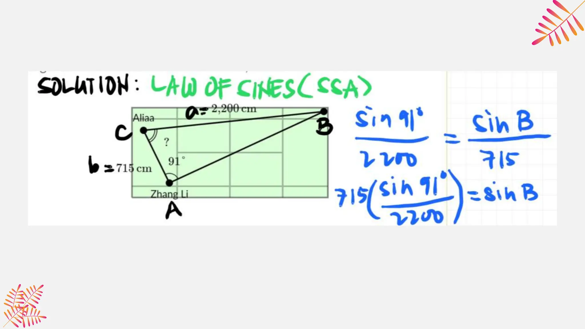 Solve Problems Involving Oblique Triangles.pptx Solve Problems Involving Oblique Triangles.pptx