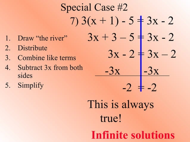 Solving Equations w/variables on both sides | PPT