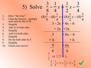 Solving Equations w/variables on both sides | PPT