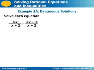 Rational Equations and Inequalities | PPT