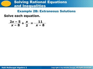 Rational Equations and Inequalities | PPT