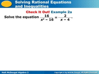 Rational Equations and Inequalities | PPT