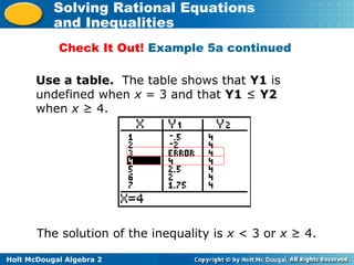 Rational Equations and Inequalities | PPT