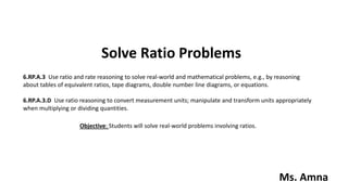 Solve ratio problems | PPTX