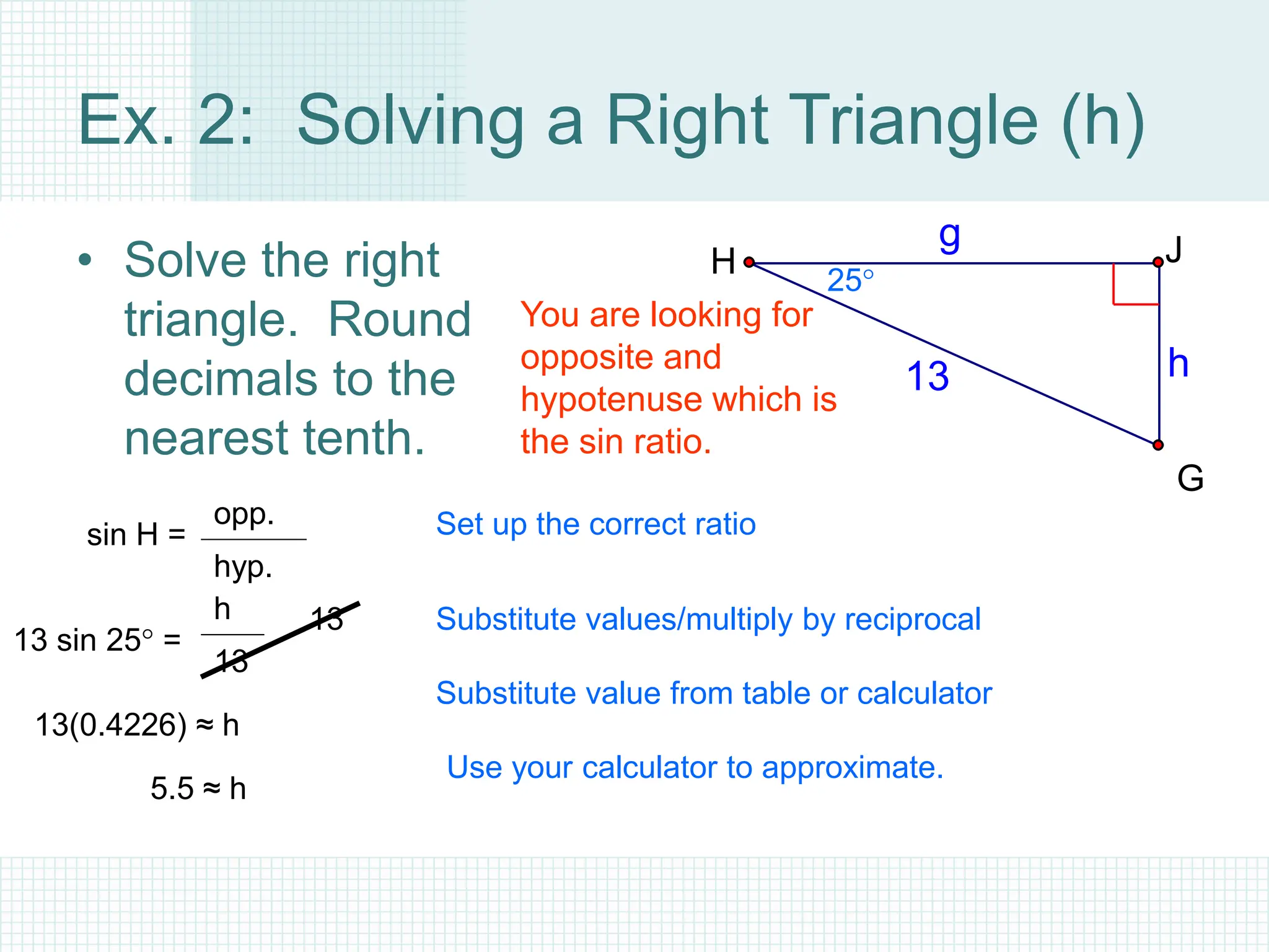 Solving The Right Triangles PowerPoint 2.ppt