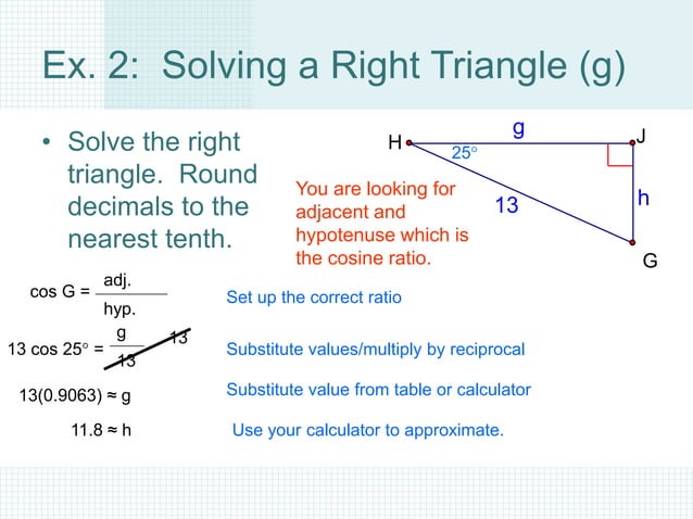 Solving The Right Triangles PowerPoint 2.ppt