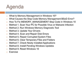 Solve Stop Code Memory Management on Windows.pptx