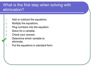Solve sysbyelimmult (1) | PPT