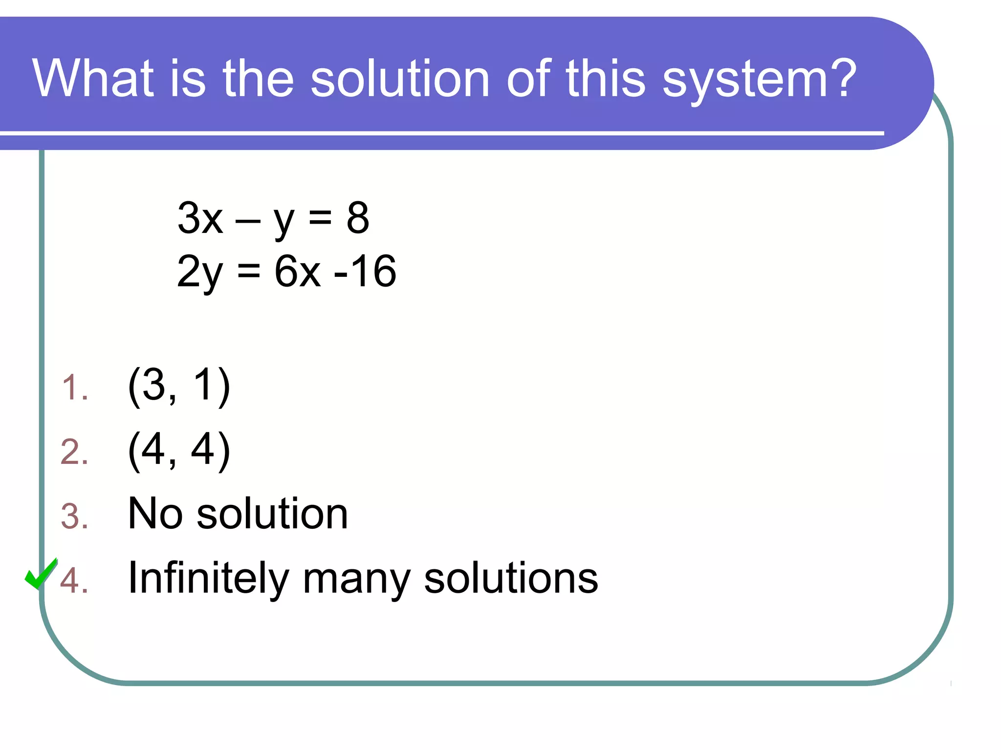 Solving system of Equations by Graphing | PPT