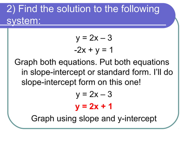 Solving system of Equations by Graphing | PPT | Physics | Science