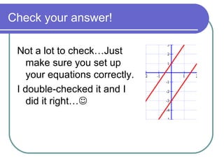 Solving system of Equations by Graphing | PPT