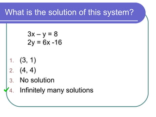 Solving system of Equations by Graphing | PPT