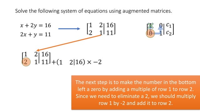 Solve Systems using Augmented Matrices | PPTX | Technology & Computing