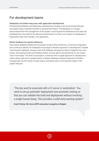 Solving database-deployment-dlm | PDF