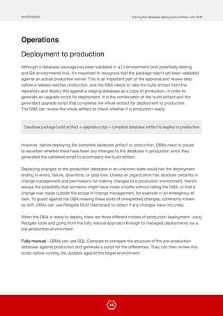 Solving database-deployment-dlm | PDF