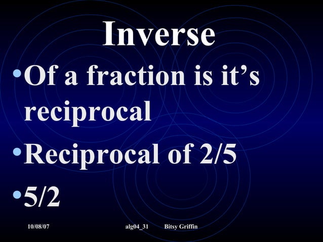 Solving Equations Using Reciprocals | PPT