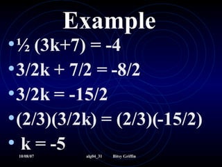 Solving Equations Using Reciprocals | PPT