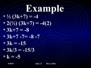 Solving Equations Using Reciprocals | PPT
