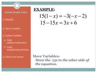Solving Linear Equations | PPS