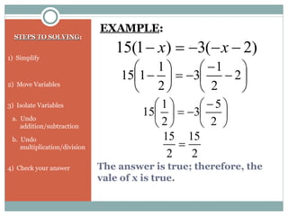 Solving Linear Equations | PPS