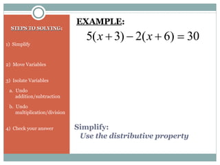 Solving Linear Equations | PPS