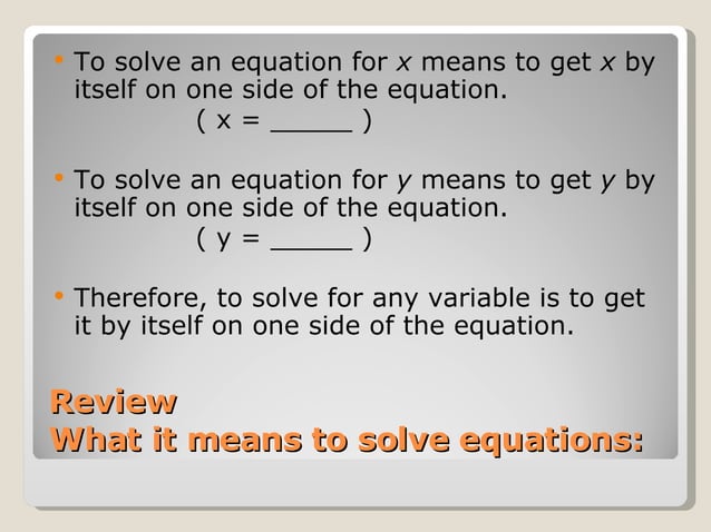 Solving Literal Equations | PPS | Technology & Computing