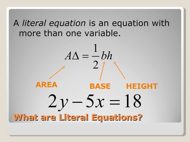 Solving Literal Equations | PPS | Technology & Computing
