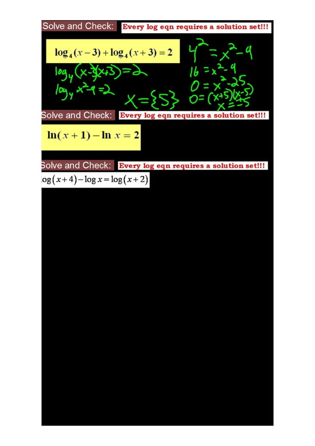 Solving Log Equationspdf