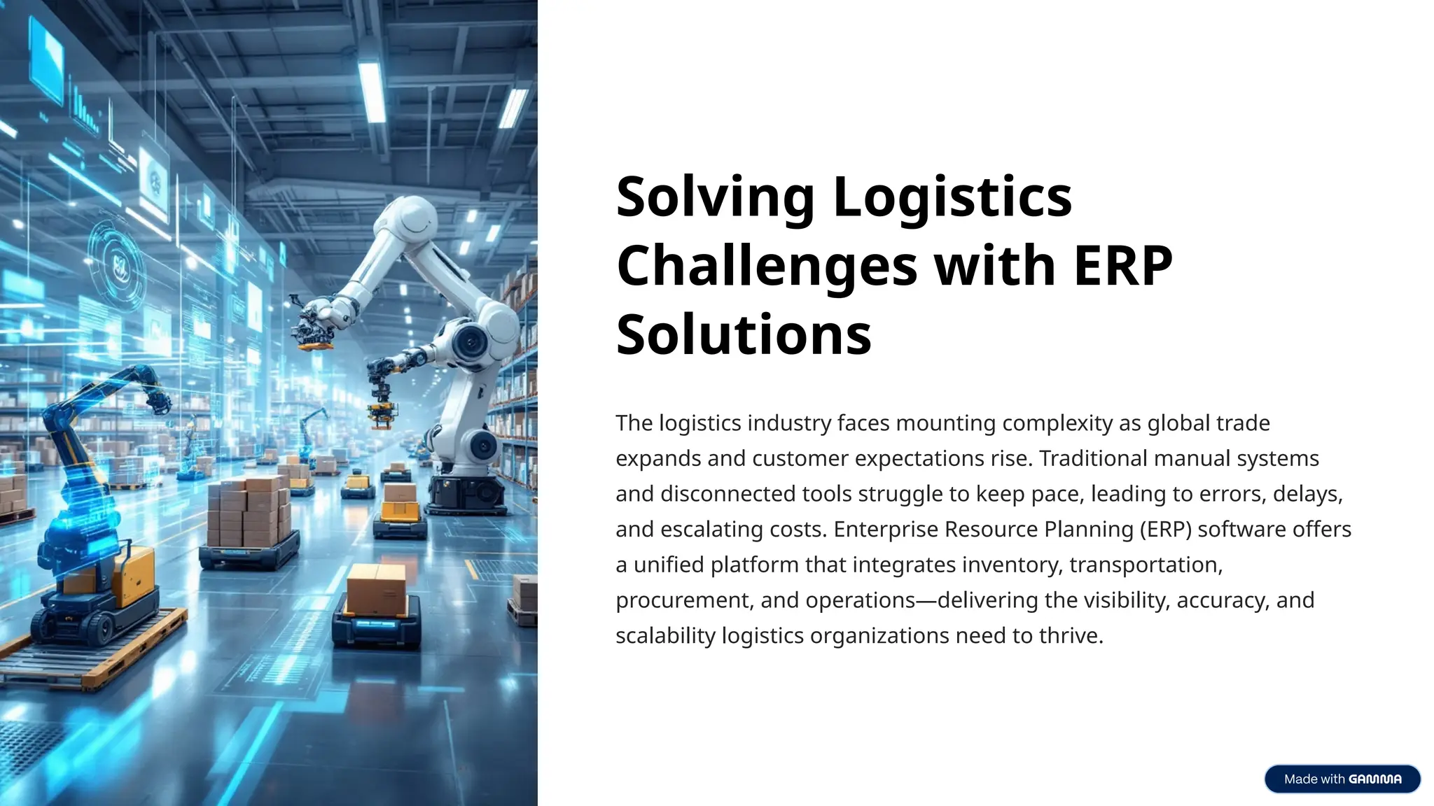 Solving Common Logistics Challenges with ERP Software Development Services | PPTX