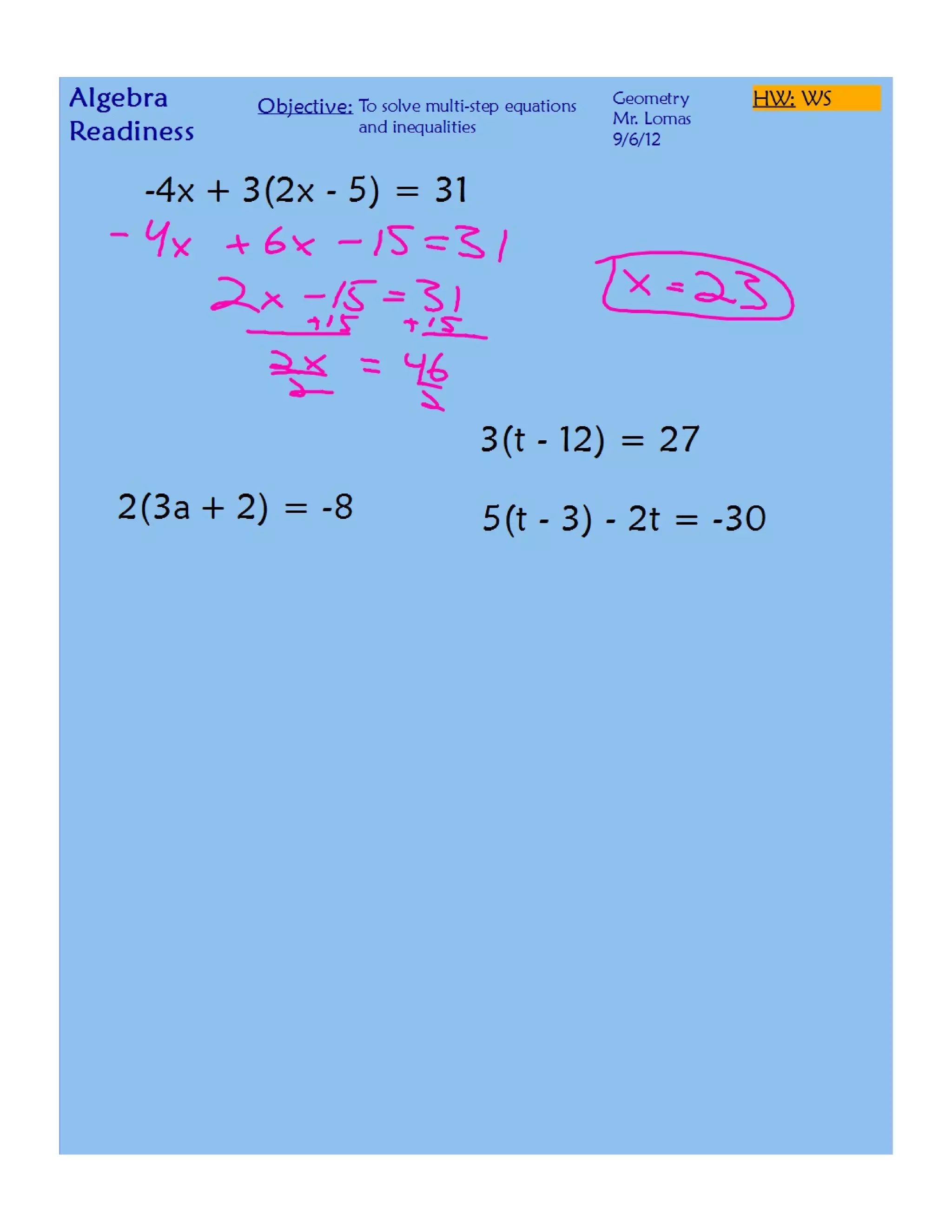 Solving Multi Step Equations And Inequalities.pdf