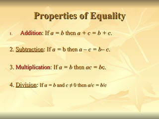 Solving One Step Equations | PPT