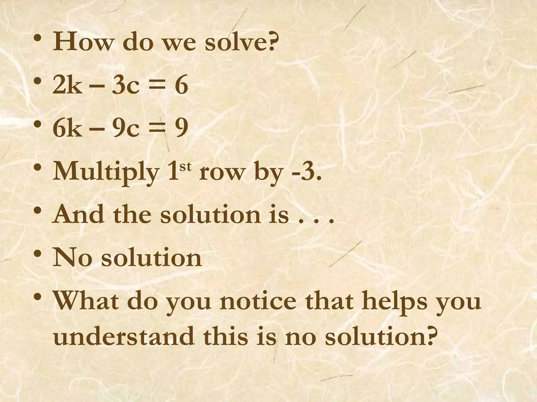 Solving Systems by Elimination | PPT