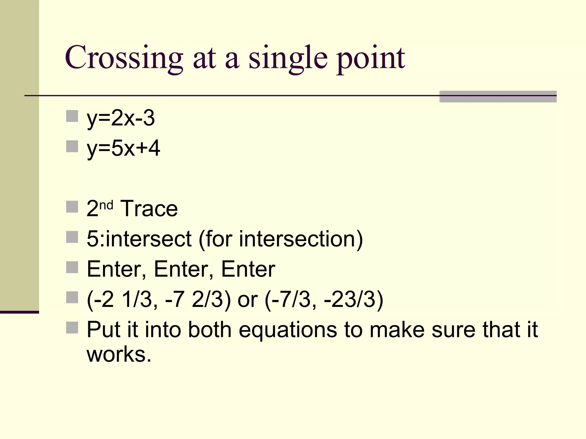 Solving Systems by Graphing | PPT