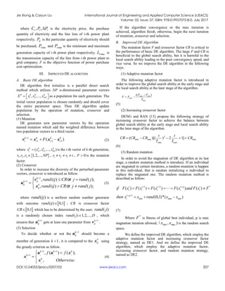 Solving the Power Purchase Cost Optimization Problem with Improved DE Algorithm | PDF