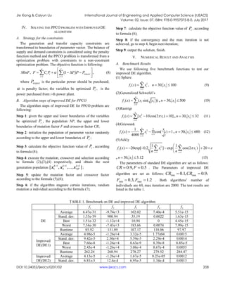 Solving the Power Purchase Cost Optimization Problem with Improved DE Algorithm | PDF