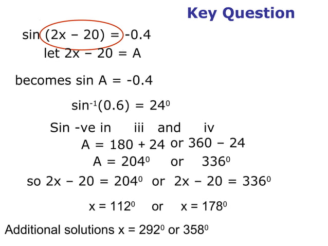 Solving trig equations higher | PPT