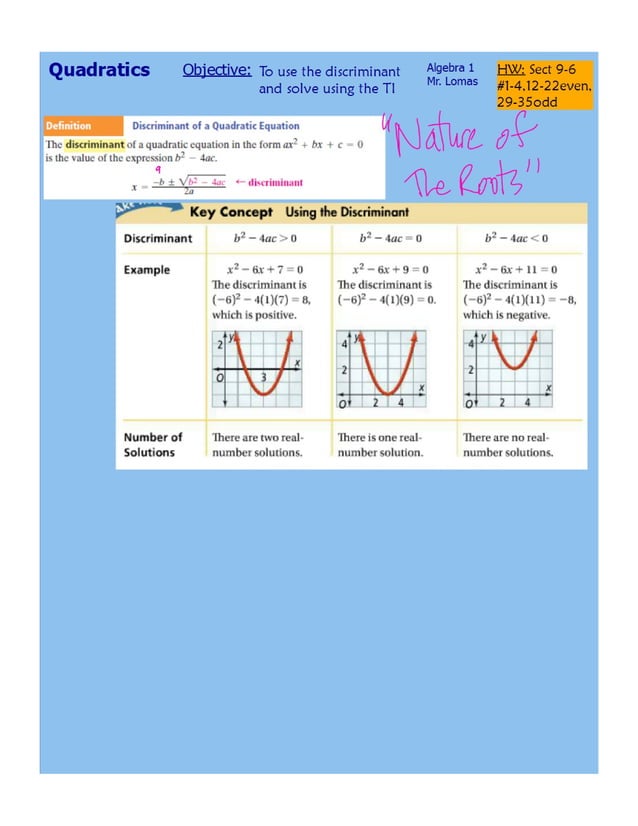 Solving Using Quadratic Formula and Discriminant.pdf