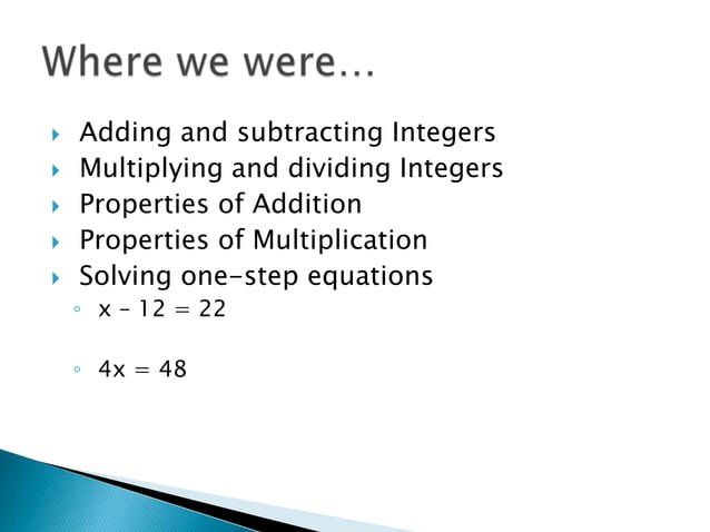 Solving 2 step equations | PPTX