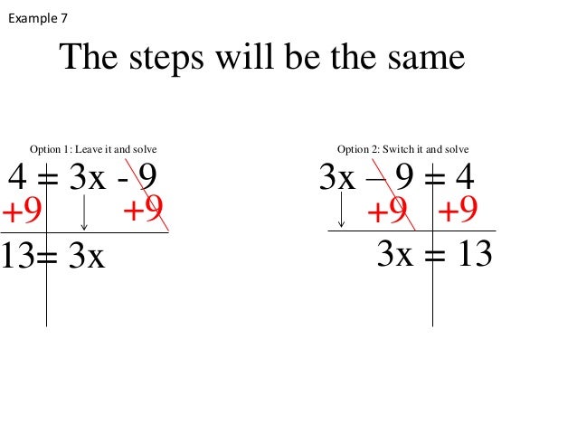 Solving 2 Step Equations Examples Solving 2 Step Equations Examples