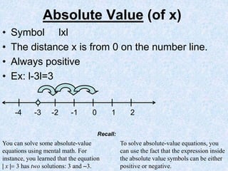 Solving Absolute Value Equations and Inequalities.ppt