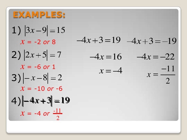 Solving Absolute Value Inequalities