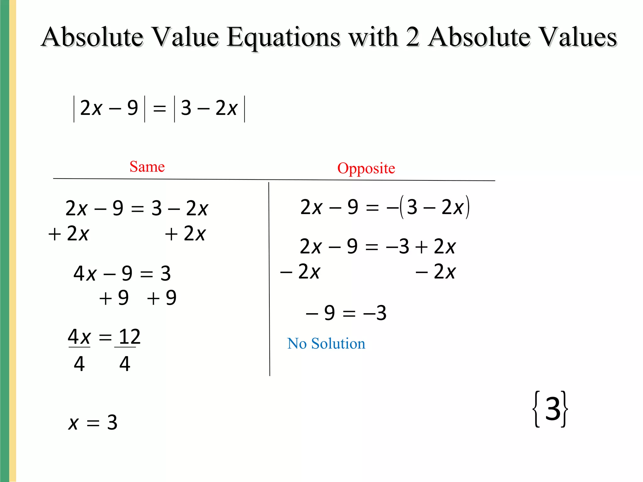 Solving absolute values | PPT