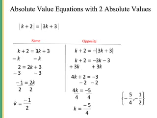 Solving absolute values | PPT