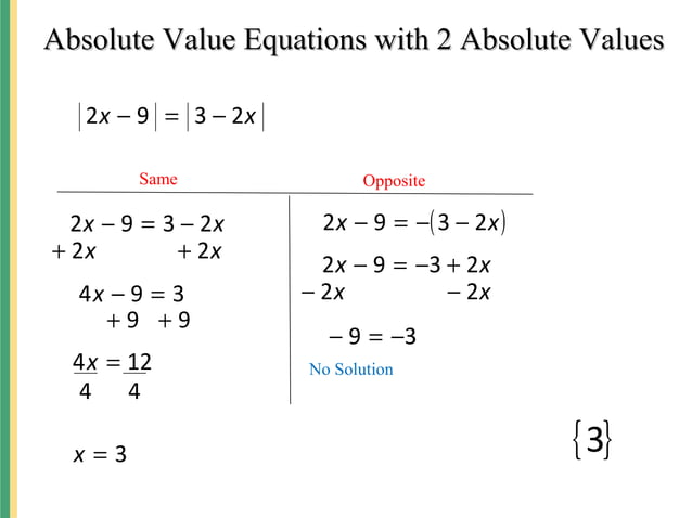 Solving absolute values | PPT