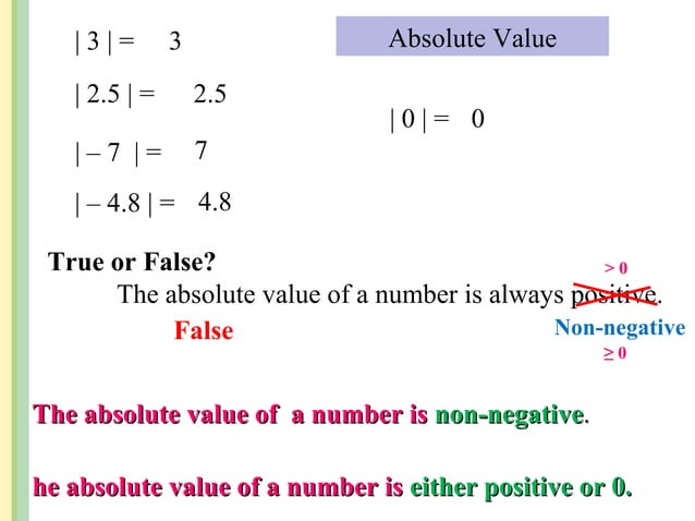Solving absolute values | PPT
