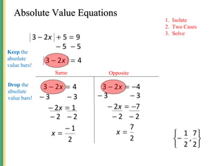 Solving absolute values | PPT
