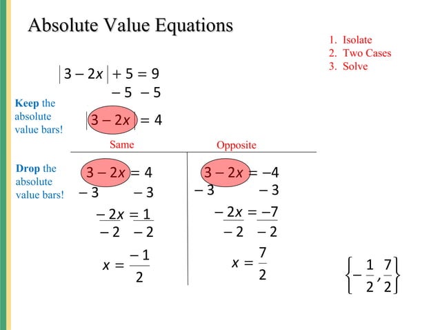 Solving absolute values | PPT