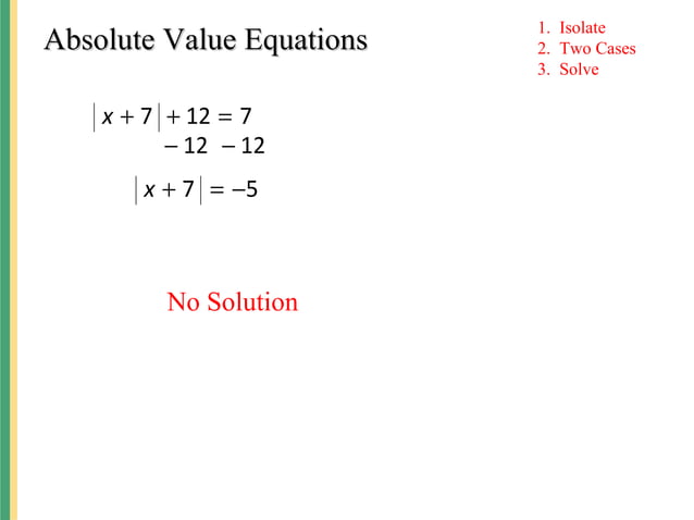 Solving absolute values | PPT