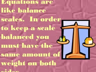 Solving addition and subtraction equations power point copy | PPT